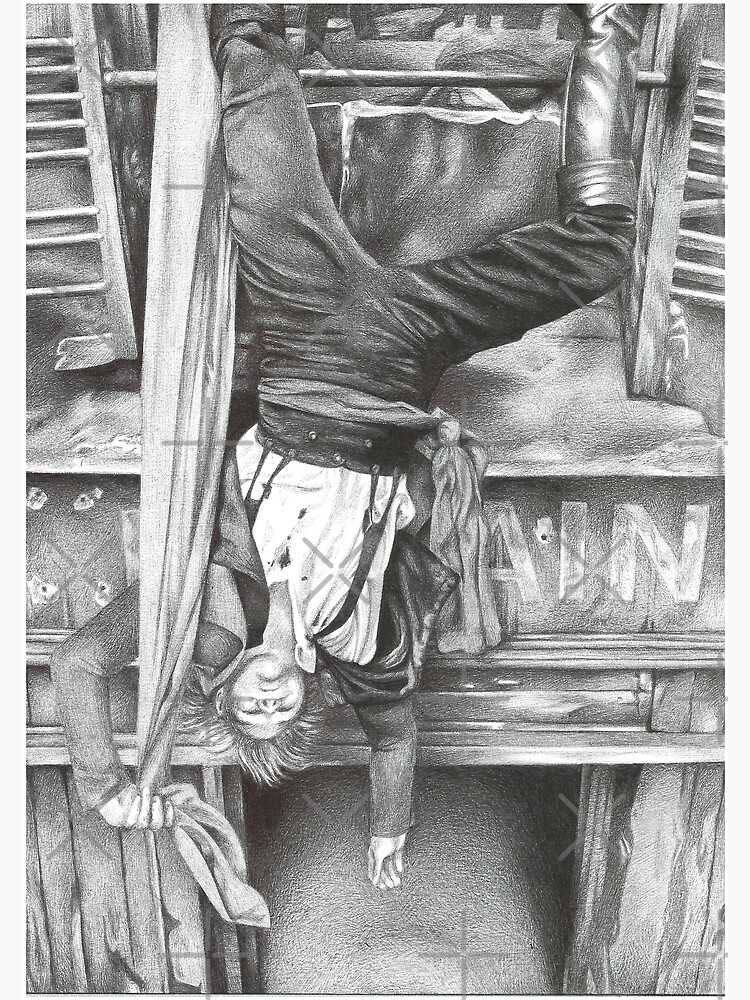 "Ball-point pen drawing of Enjolras' death scene" Art Print for Sale by ...