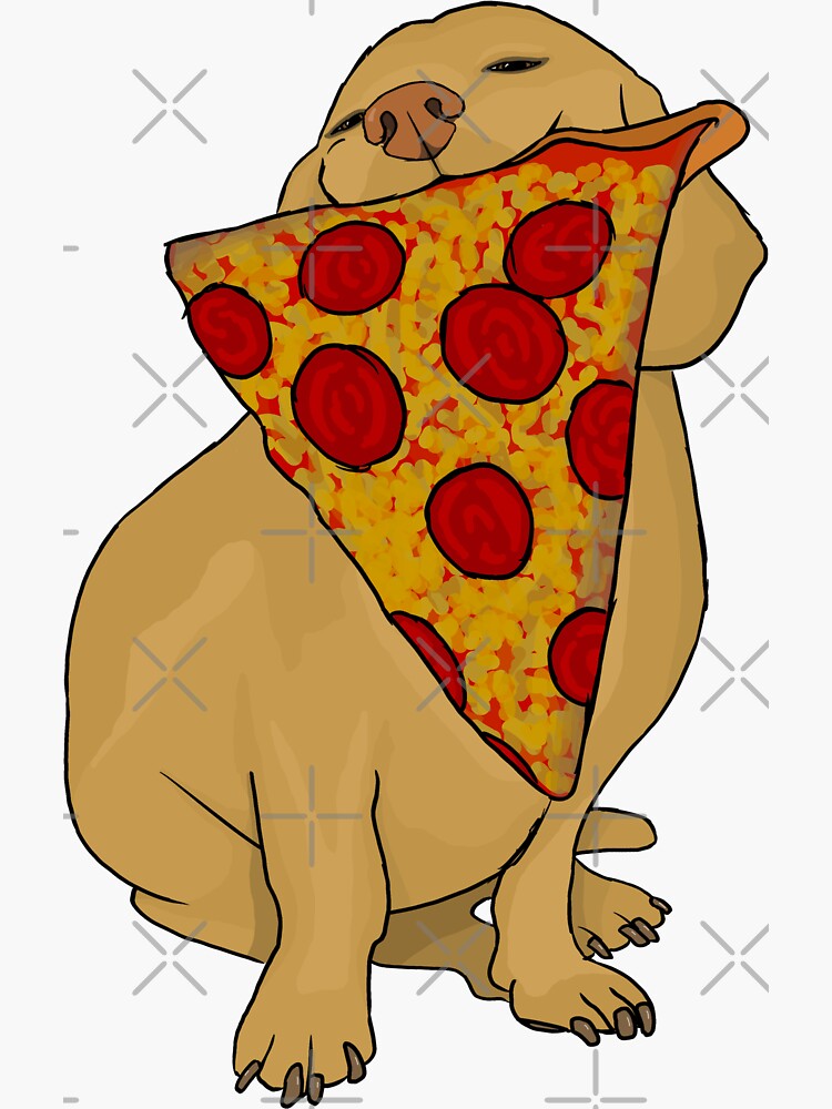 "Pizza Dog" Sticker for Sale by tsfea | Redbubble