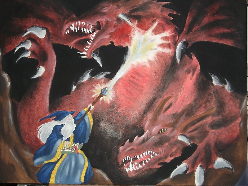 "Wizard Fight" by Katrina Heilhecker | Redbubble