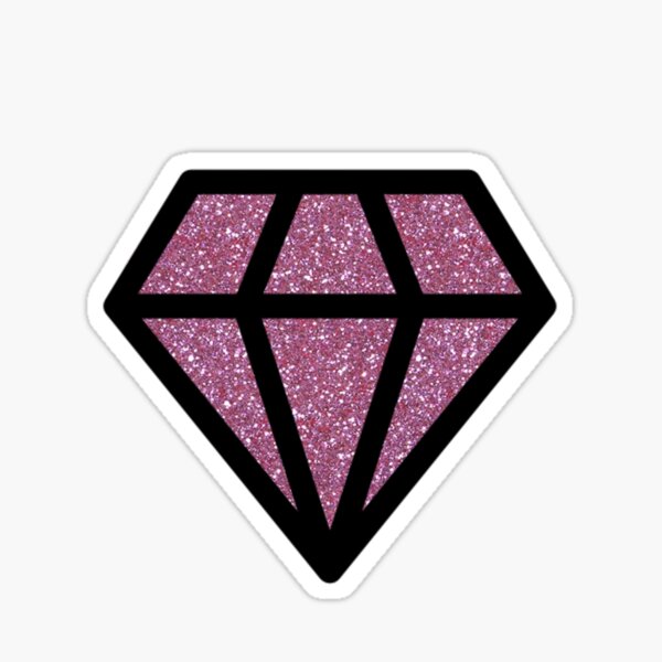 "Pink Glitter Diamond" Sticker by emhaworth | Redbubble