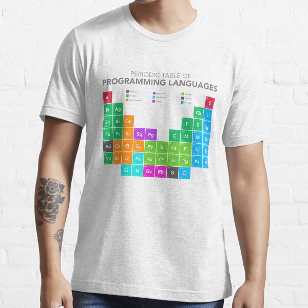 "Periodic Table of Programming Languages" T-shirt by Citros | Redbubble