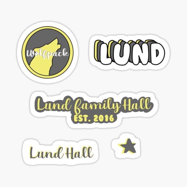 "lund family hall theme sticker pack!" Sticker for Sale by ...