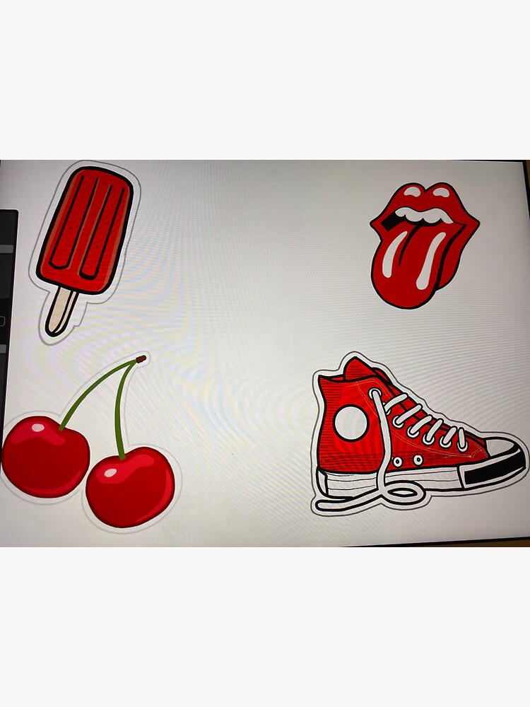 "Red sticker pack! " Sticker for Sale by Morgan-sweet20 | Redbubble