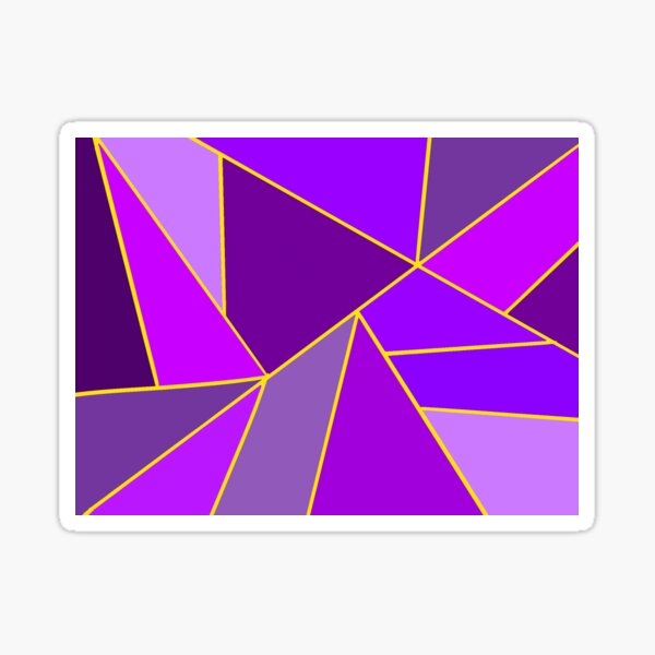 "Yellow and purple line work " Sticker for Sale by regibstickers ...