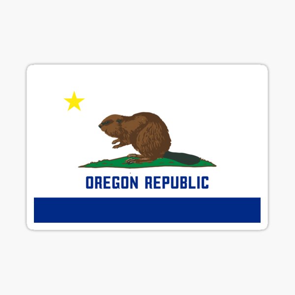 "Oregon Republic" Sticker for Sale by StateFlags | Redbubble