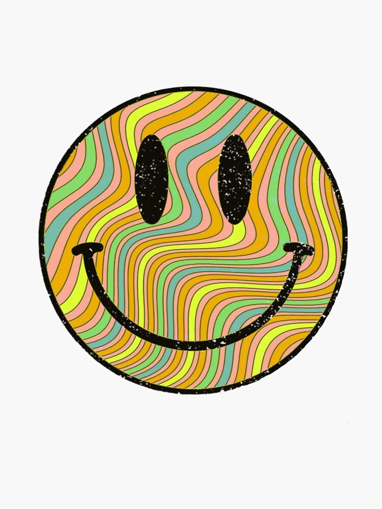 "wavy pattern smiley face sticker " Sticker for Sale by laikynceleste ...