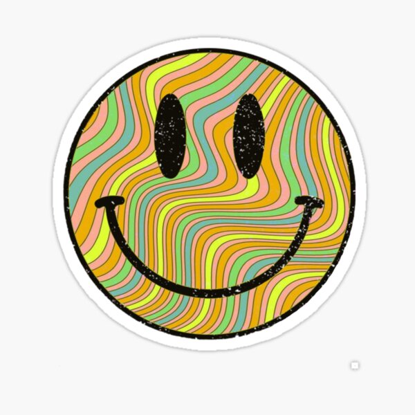 "wavy pattern smiley face sticker " Sticker for Sale by laikynceleste ...