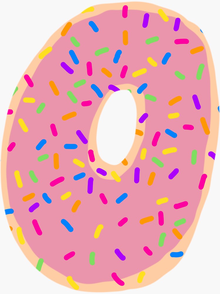 "Sprinkle Donut Letter O" Sticker for Sale by Royaaart | Redbubble