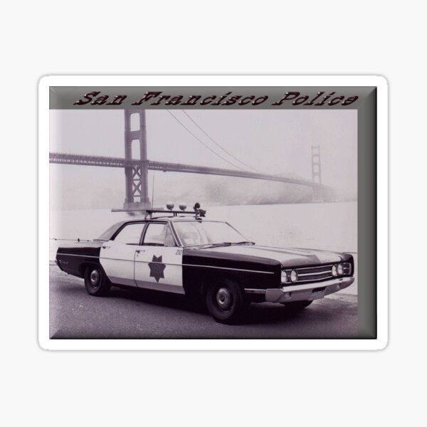 "San Francisco Police Car" Sticker for Sale by lawrencebaird | Redbubble