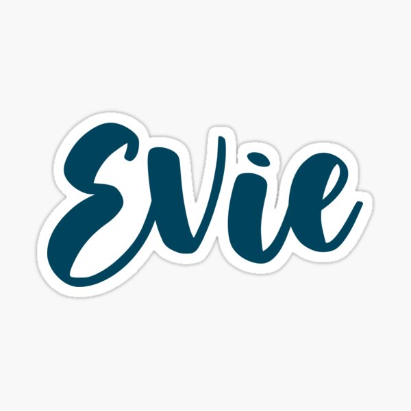 "Evie Name Sticker" Sticker for Sale by j-designss | Redbubble