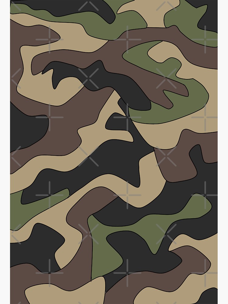 "Camo" Sticker for Sale by cherubi19 | Redbubble