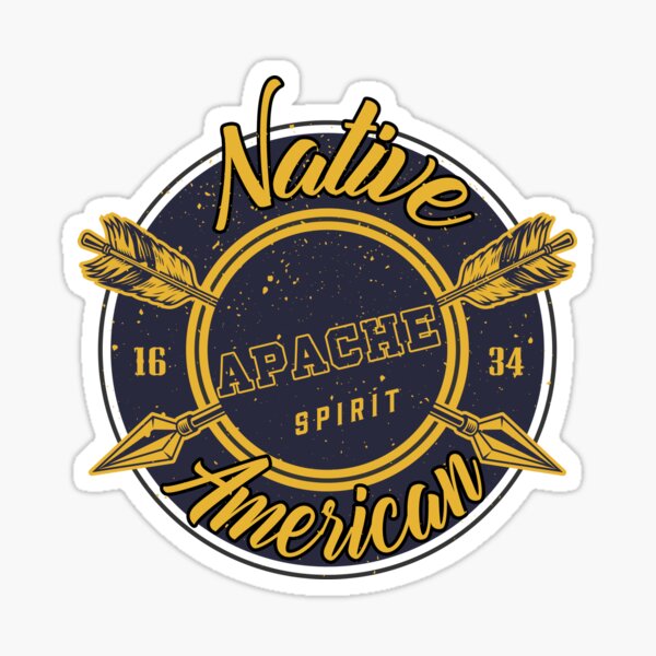 "native american tribe apache spirit" Sticker for Sale by nativeStor ...