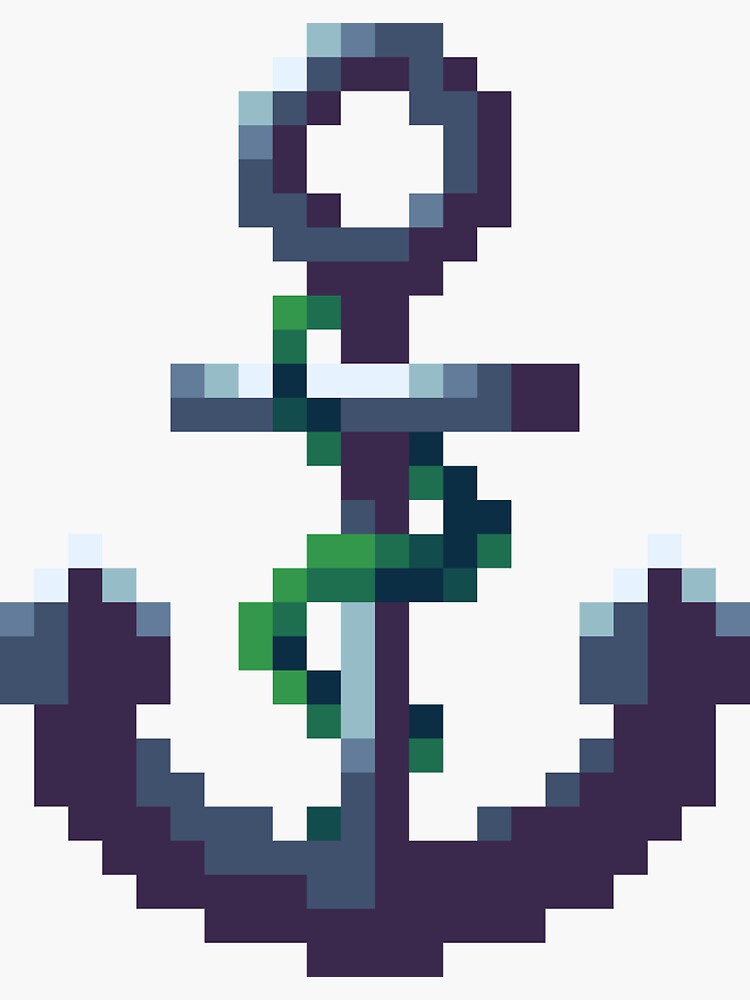 "Pixel Art Anchor Print" Sticker von Sully2d | Redbubble