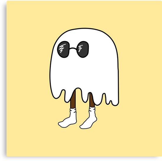 "Ghost that is vibing" Canvas Print by gobbythefansie | Redbubble