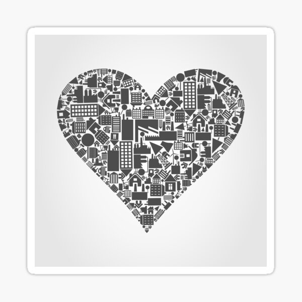 "House heart" Sticker by Aleksander1 | Redbubble