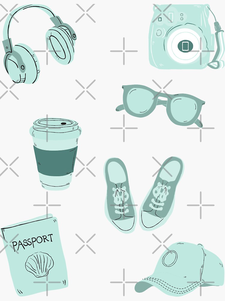 "Trendy Sticker Pack" Sticker for Sale by ayeshaha2020 | Redbubble