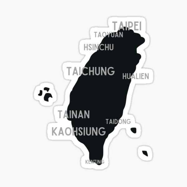 "Taiwan Map" Sticker for Sale by Kaixiu-Art | Redbubble