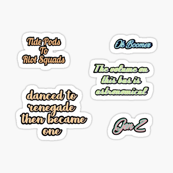 "Gen Z Collection " Sticker by Markovic-Markup | Redbubble