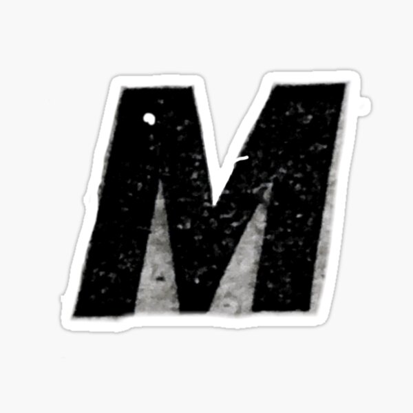 Pegatina «letra m (periódico)» de Op-apparel | Redbubble