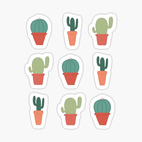 "Cactus Sticker Pack" Sticker for Sale by 17sashak | Redbubble
