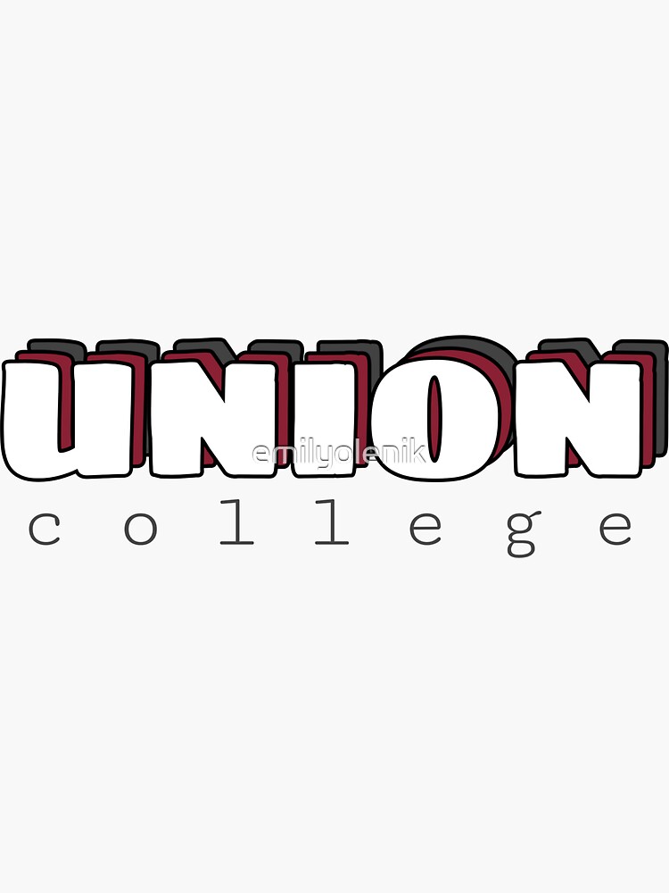 "Union College Logo " Sticker for Sale by emilyolenik | Redbubble