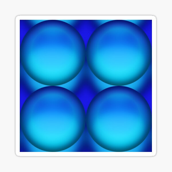 "Blue Bubbles" Sticker for Sale by Sybille-Yates | Redbubble