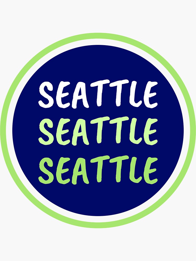 "Seattle Sticker" Sticker for Sale by Mwalkush1 | Redbubble