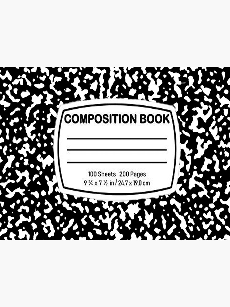 "composition book" Sticker for Sale by jessicantingler | Redbubble
