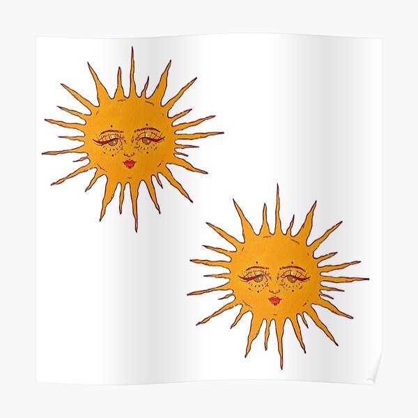 "Aesthetic Sun sticker pack" Poster by noorsstickers | Redbubble