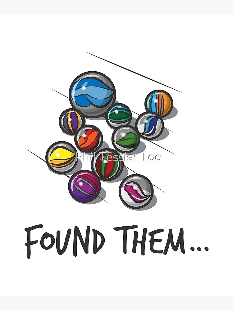 "Lost Marbles" Mounted Print for Sale by C-N-Designs | Redbubble