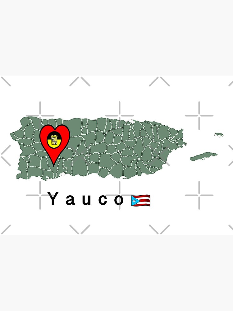 Lámina fotográfica «Pin de ubicación del corazón de Yauco Puerto Rico ...