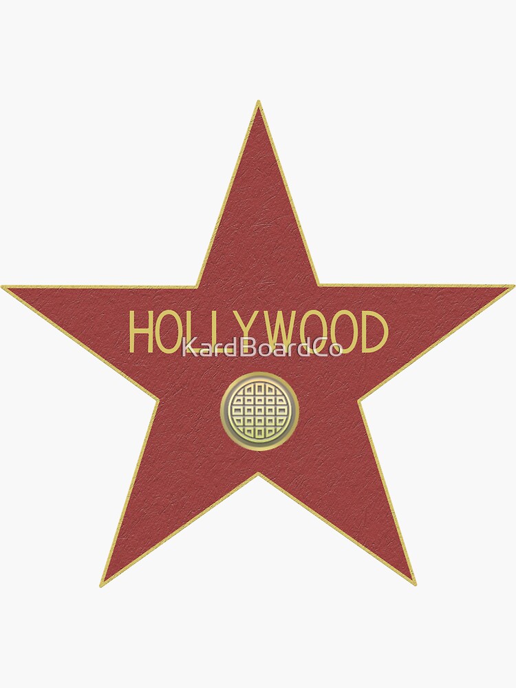 "Hollywood Star Sticker" Sticker for Sale by KardBoardCo | Redbubble