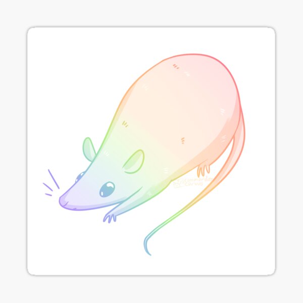 "Rainbow Rat" Sticker by CommanderCorvus | Redbubble