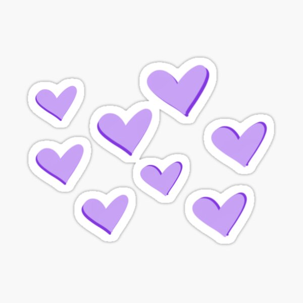 "purple heart sticker pack/pattern" Sticker for Sale by makjart | Redbubble