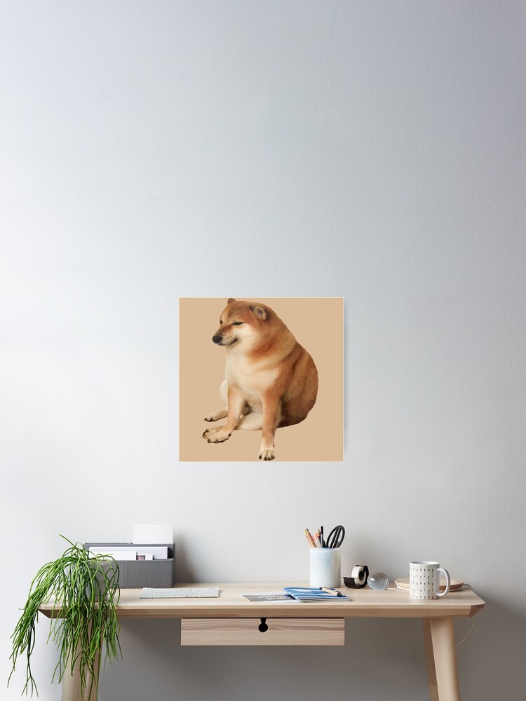 Póster for Sale con la obra «Cheems (perro sentado meme)» de parkerku ...
