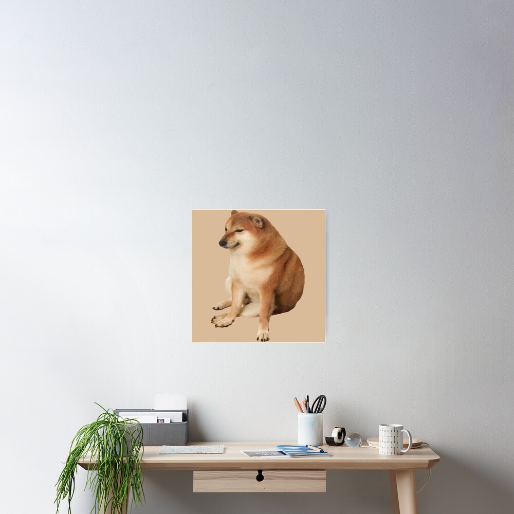 "Cheems (dog sitting meme)" Poster for Sale by parkerku | Redbubble