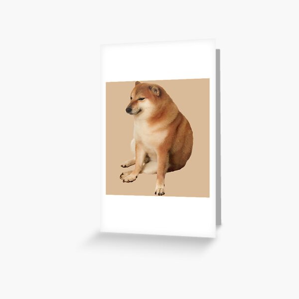 "Cheems (dog sitting meme)" Greeting Card by parkerku | Redbubble