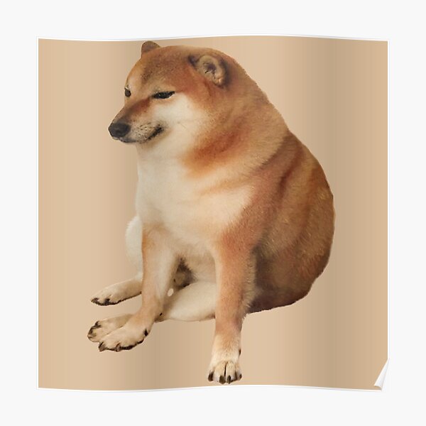 "Cheems (dog sitting meme)" Poster for Sale by parkerku | Redbubble