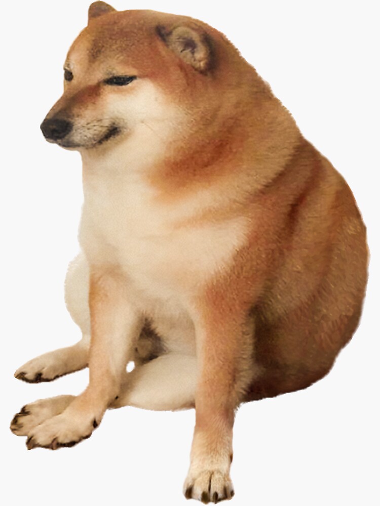  Cheems dog Sitting Meme Sticker For Sale By Parkerku Redbubble