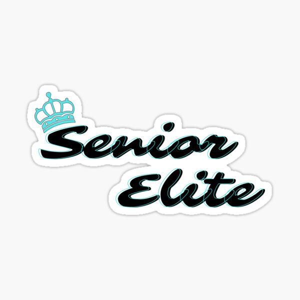 "Senior Elite Decal with Crown" Sticker for Sale by kayyhoops | Redbubble