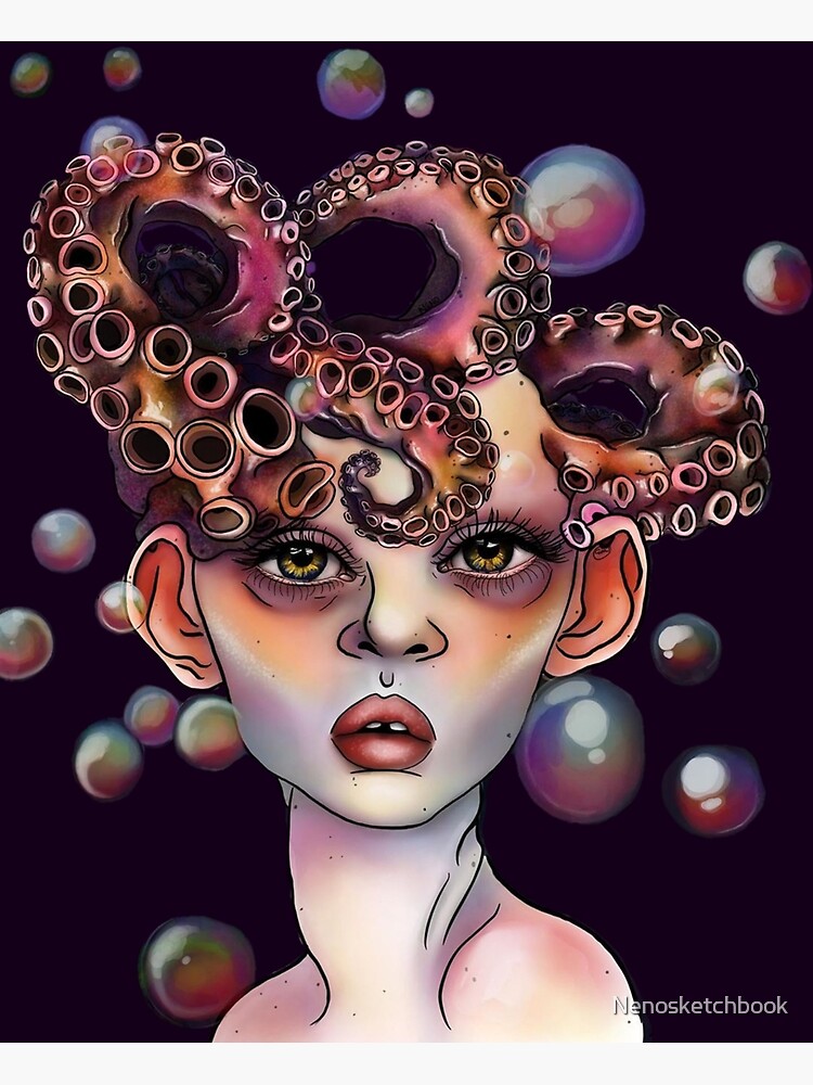 "Octopus Lady" Poster by Nenosketchbook | Redbubble