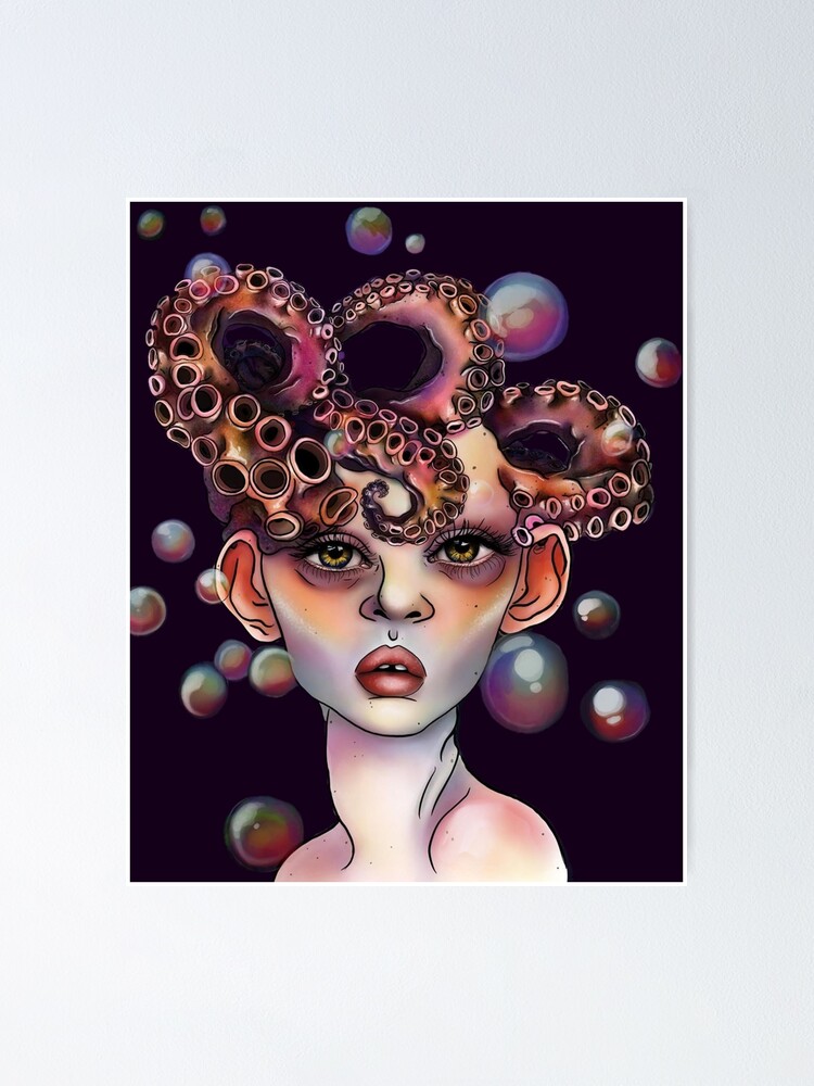 "Octopus Lady" Poster by Nenosketchbook | Redbubble