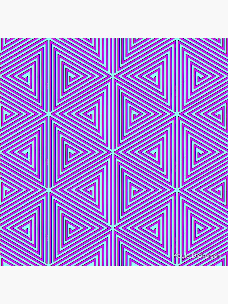 "Trippy Triangles Pattern" Sticker for Sale by KaylaDickerson | Redbubble