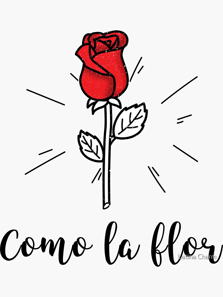 "Como la flor, Selena, Spanish Song" Sticker for Sale by Carvi-designs ...