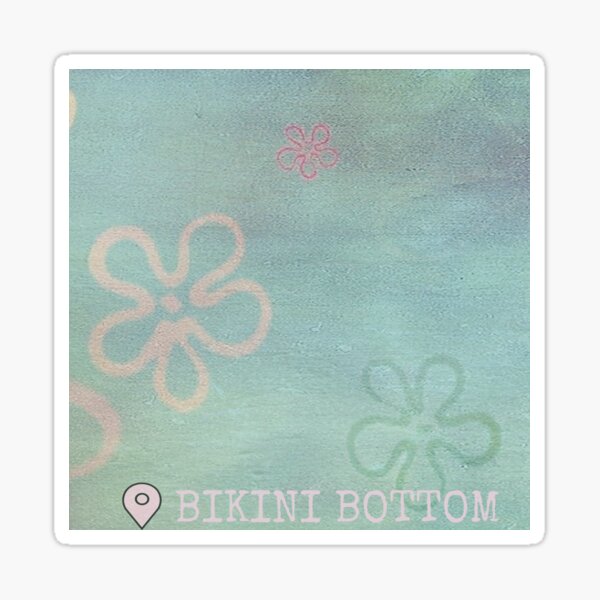 "Location - Bikini Bottom" Sticker for Sale by savvvvvv1234 | Redbubble
