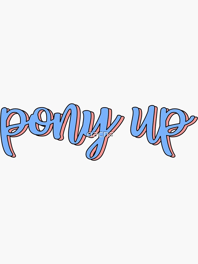 "pony up red and blue" Sticker for Sale by oacna | Redbubble