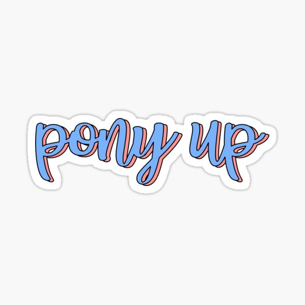 "pony up red and blue" Sticker for Sale by oacna | Redbubble