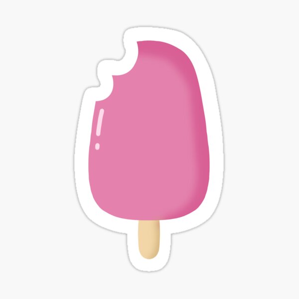 "Pink Ice Cream Popsicle " Sticker by bella4plh | Redbubble