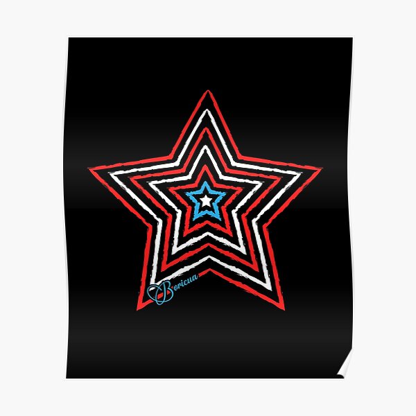 "Puerto Rico, Star Flag Boricua " Poster for Sale by inkedtee | Redbubble