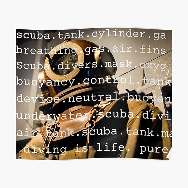 "Diving is Life" Poster by MARBELLAPOD | Redbubble